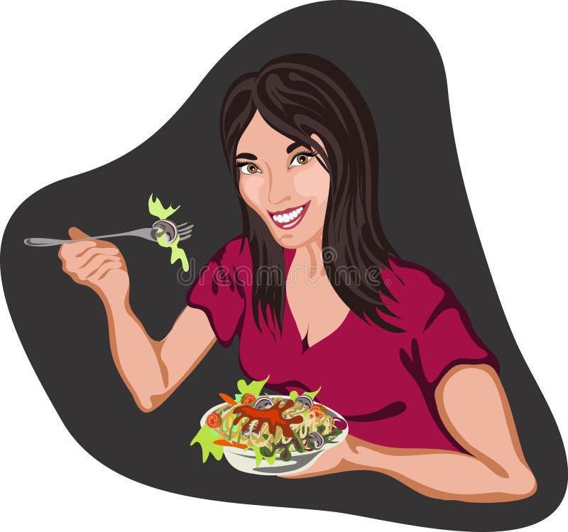 Hungry stock vector. Illustration of happiness, eating - 10211242