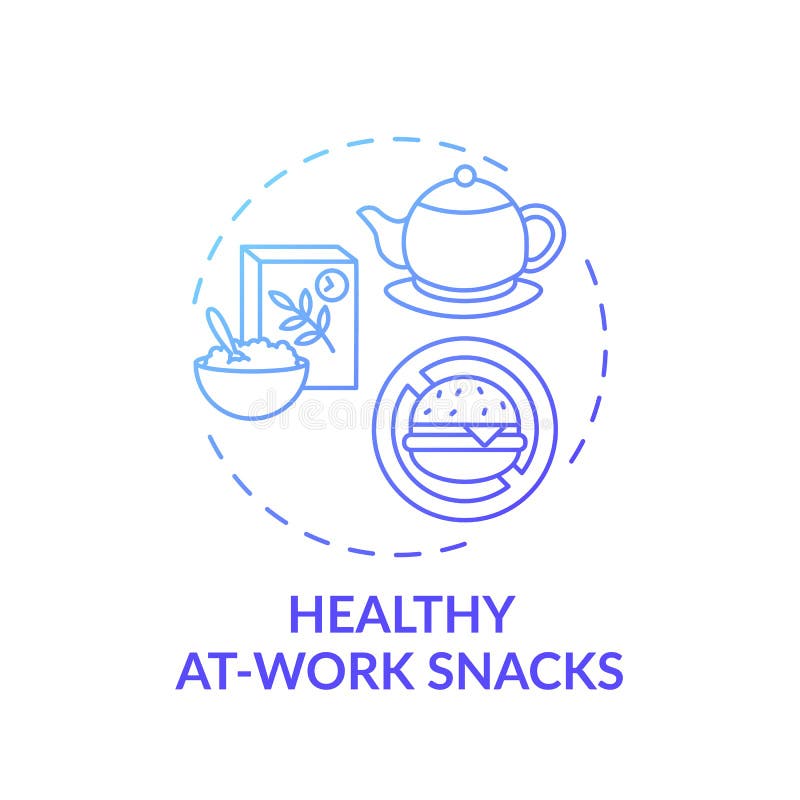 Healthy at-work Snacks Concept Icon Stock Illustration - Illustration ...