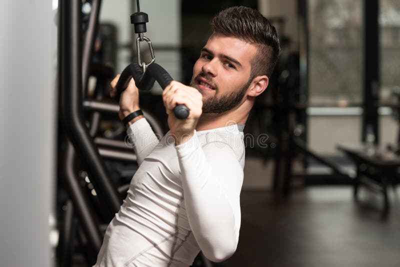 Healthy Young Man Doing Exercise for Back Stock Photo - Image of ...