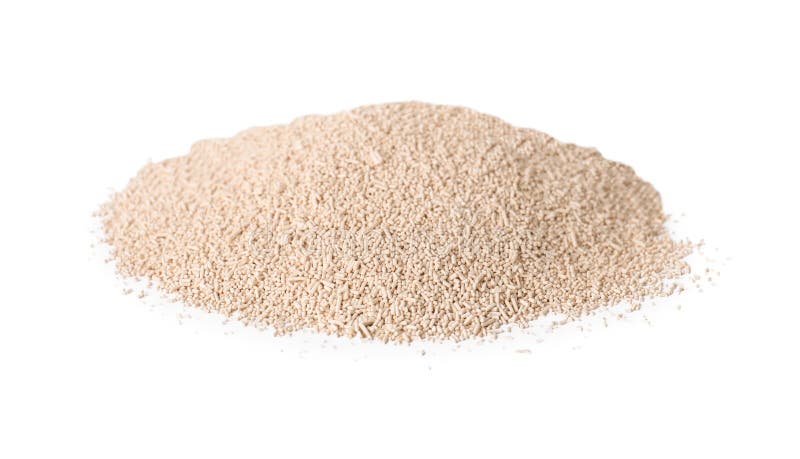 Heap of Active Dry Yeast Isolated on White Stock Photo - Image of ...