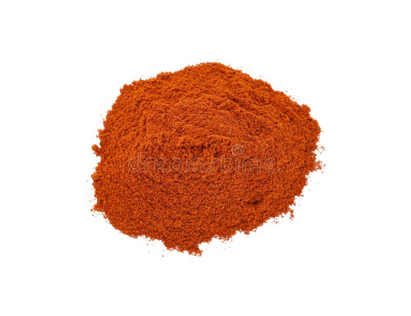 Heap of Aromatic Paprika Powder Isolated on White, Top View Stock Photo ...