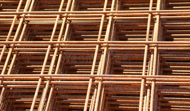 Heap of Arusty Welded Net at the Construction Site Stock Image - Image ...