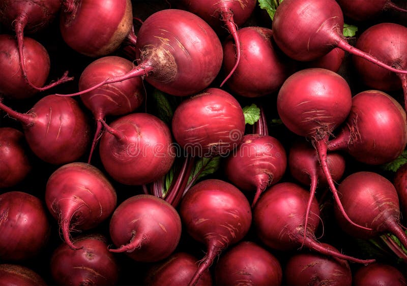 Heap of Beets, Top View, Beetroot Texture Stock Image - Image of bunch ...