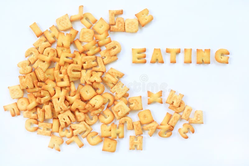 Biscuit Or Cracker ABC Letter Alphabet Isolated On White Background ...