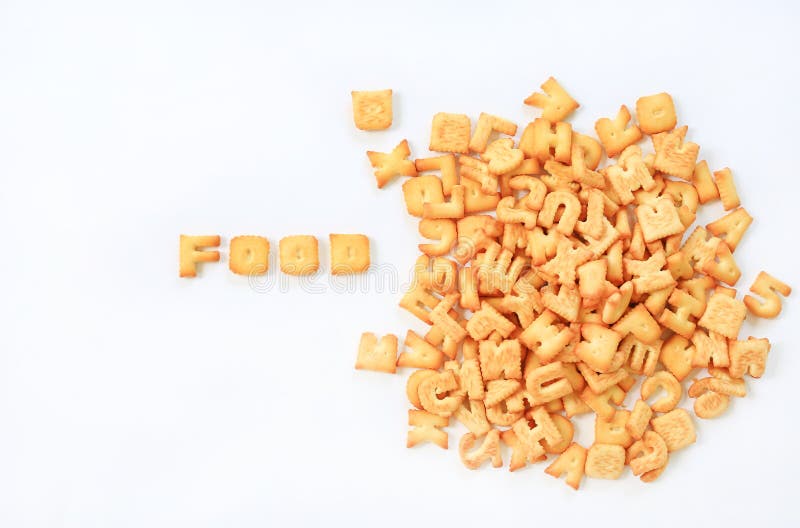 Biscuit Or Cracker ABC Letter Alphabet Isolated On White Background ...