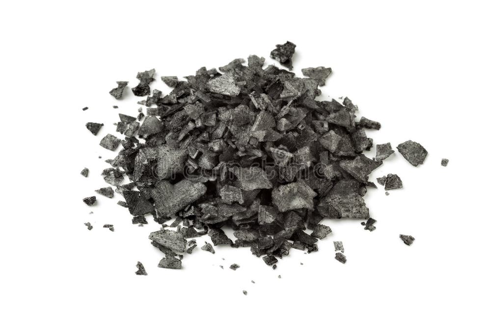 Heap of black salt flakes stock image. Image of topping - 97451227