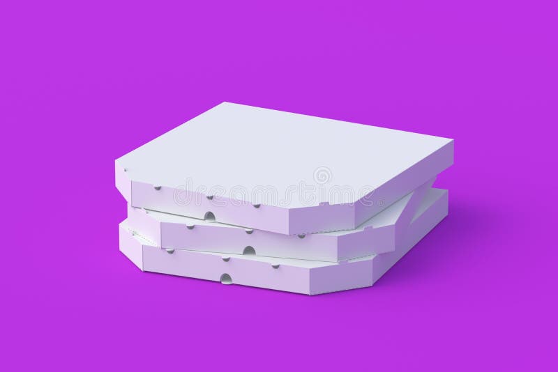 Heap of Blank Pizza Boxes. Fast Food. Pizzeria Advertisement Stock ...