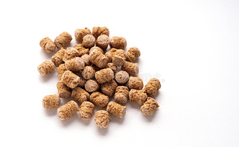 Heap of Bran Particles Isolated on White Stock Photo - Image of brown ...