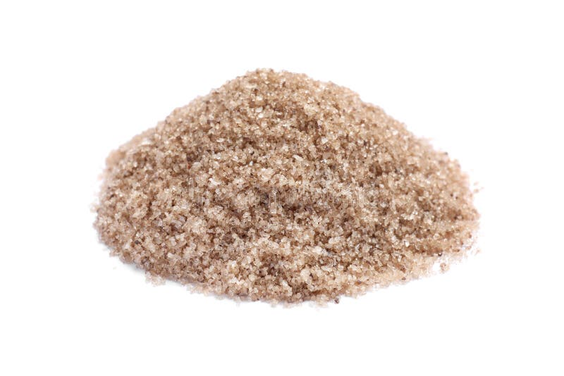 Heap of Brown Salt on White Background Stock Photo - Image of flavor ...