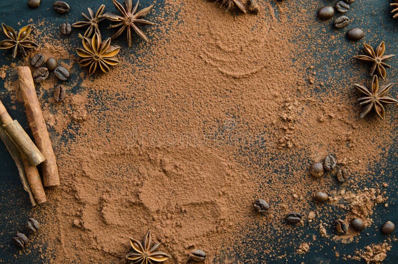 Heap of cacao powder stock image. Image of brown, aged - 64830223