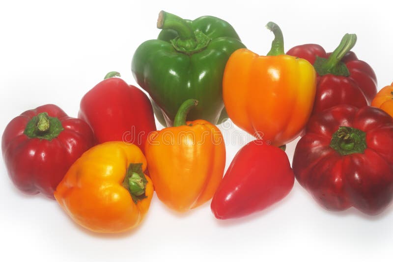 Heap of color Capsicum stock image. Image of bell, garnish - 6323159