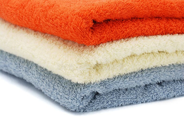 Heap of color towels stock photo. Image of laundry, toiletries - 8097564