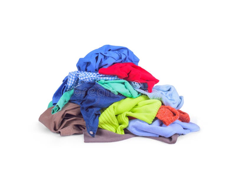 Heap Of Crumpled Colourful Clothes Stock Photo - Image of background ...