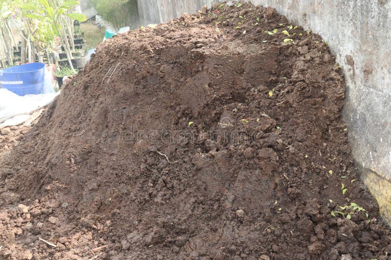 Heap of Compost Fertilizer on Field Stock Image - Image of peeling ...