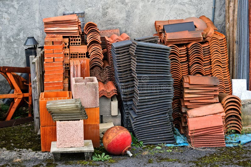 Heap of Construction Materials Stock Photo - Image of repair ...