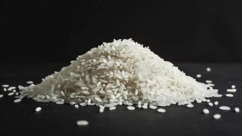 A Heap of Cooked Rice Sitting on a Flat Surface, Ready for Serving or ...