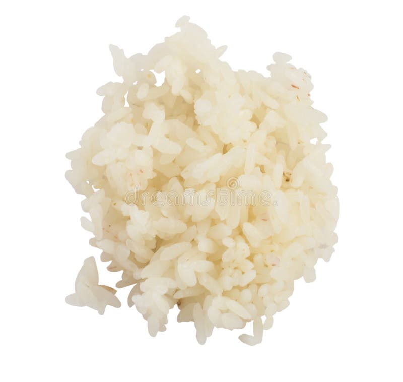 Heap of Cooked White Rice Isolated on White Background Stock Photo ...