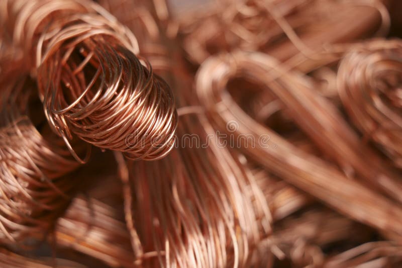 Heap of Copper Wire. Industrial Texture, Pattern. Stack of Hand ...