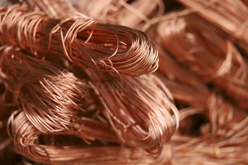 Heap of Copper Wire. Industrial Texture, Pattern. Stack of Hand ...