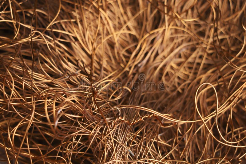 Heap of Copper Wire. Industrial Texture, Pattern. Stack of Hand ...