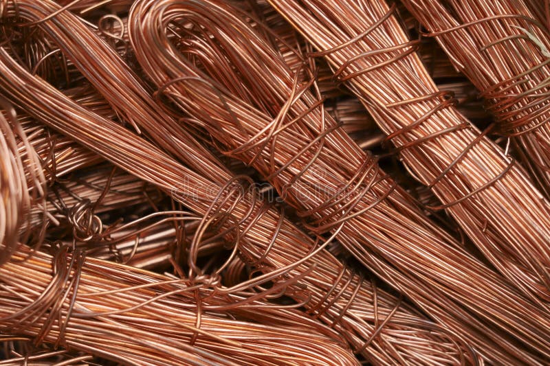 Heap of Copper Wire. Industrial Texture, Pattern. Stack of Hand ...