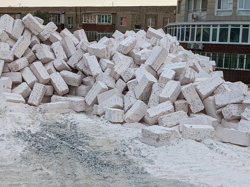 Heap of Coquina Shell Bricks Stock Image - Image of industrial, geology ...