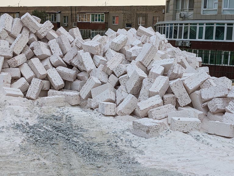 Heap of Coquina Shell Bricks Stock Image - Image of industrial, geology ...