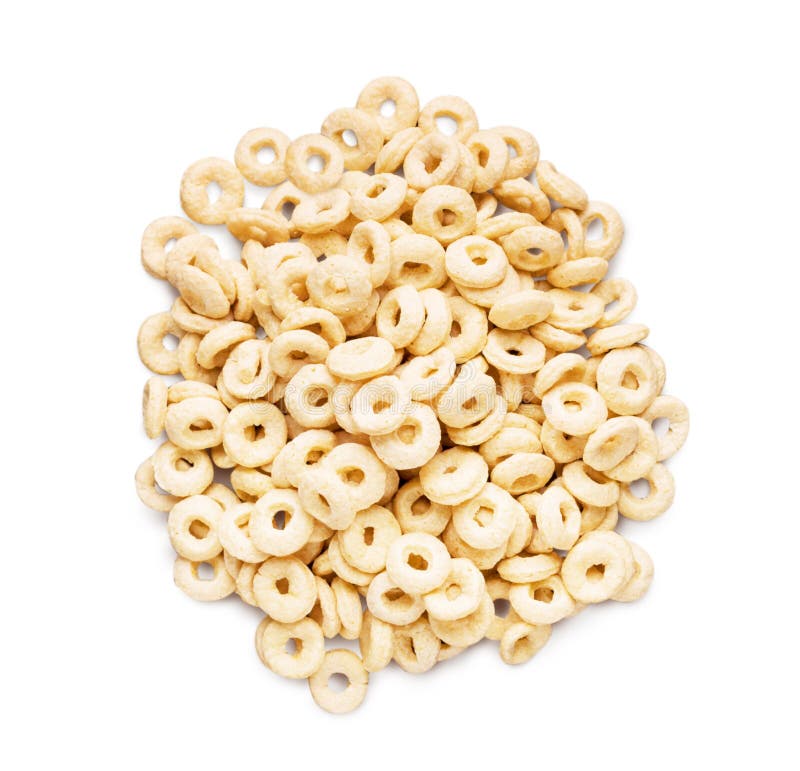 Heap of Corn Rings Isolated on White Stock Image - Image of horizontal ...