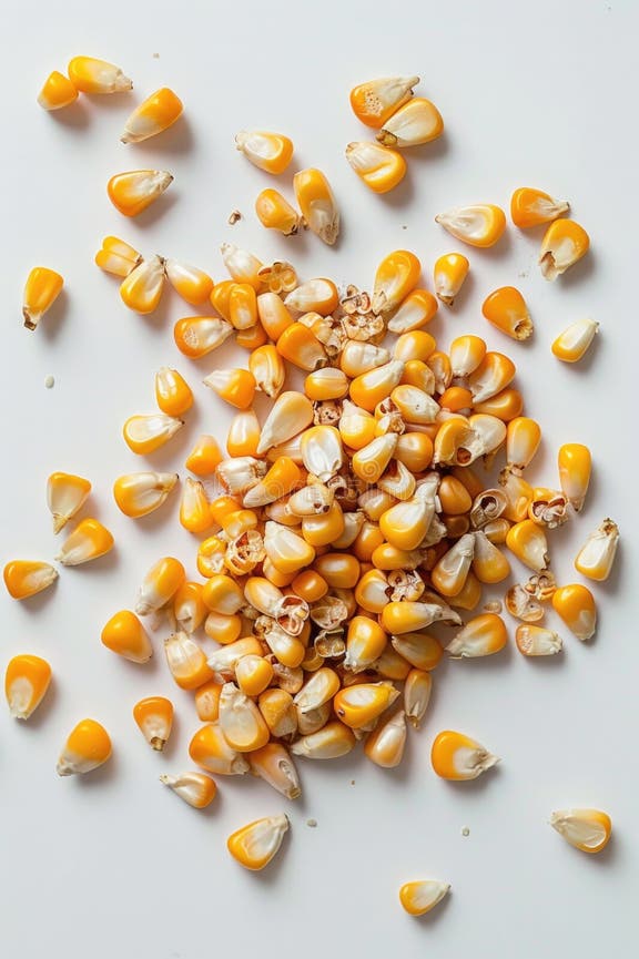 Corn Stack on White Background Stock Image - Image of basic, still ...