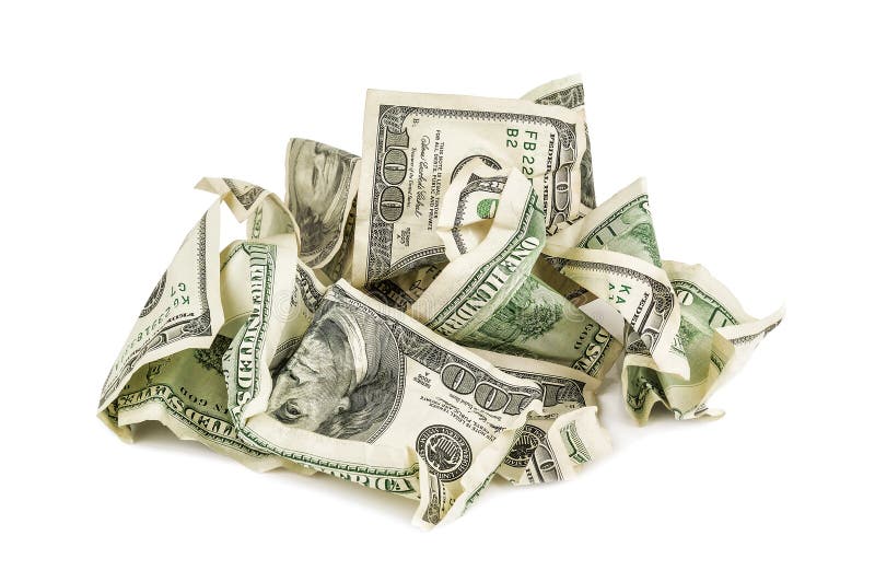 Heap of crumpled dollars stock photo. Image of cash, savings - 86678668