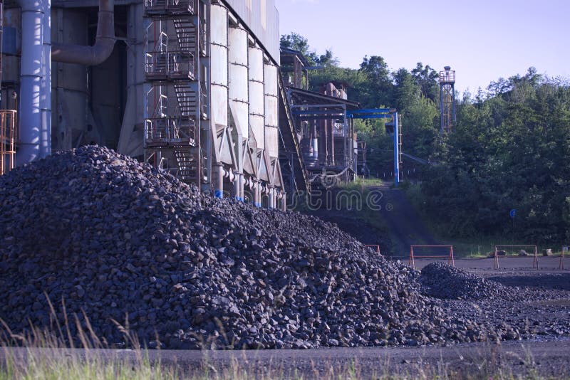 Aggregate Sorting Area in the Quarry Stock Image - Image of material ...
