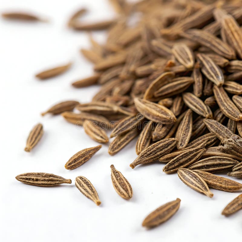 Cumin Seed Spice Isolated on White Background Stock Illustration ...