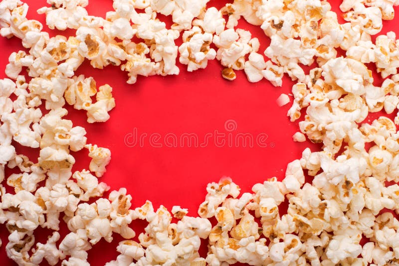 Heap of Delicious Popcorn Isolated on Background. Scattered Popcorn ...