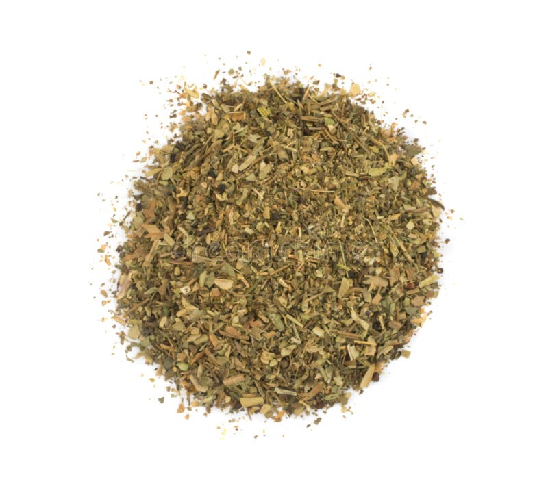Heap of Dried Basil Flakes Isolated Stock Image - Image of organic ...