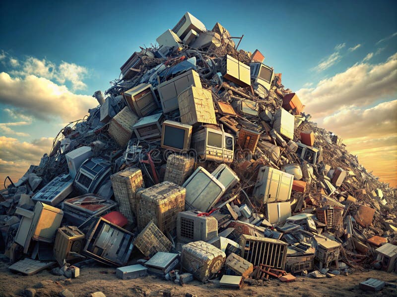 Heap of E-Waste stock vector. Illustration of computers - 322264967