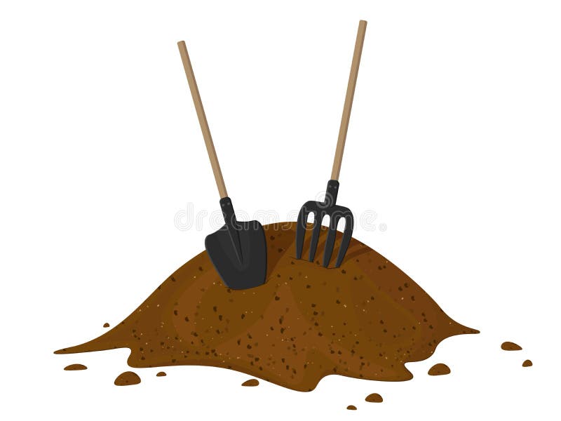 Heap of muck - manure stock vector. Illustration of fertilize - 80503969