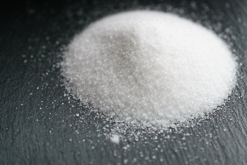 Heap of Extra Small Salt on Black Slate Background Stock Image - Image ...