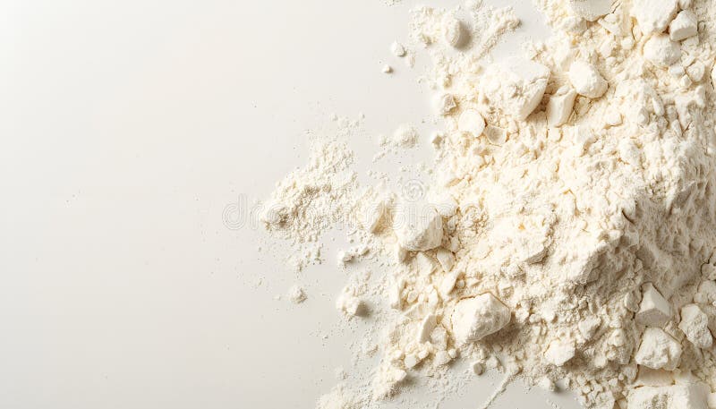 Heap of Flour on White Background Stock Image - Image of culinary ...