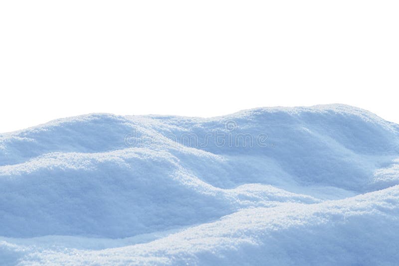 Heap of Fluffy Snow Isolated on White Stock Image - Image of season ...