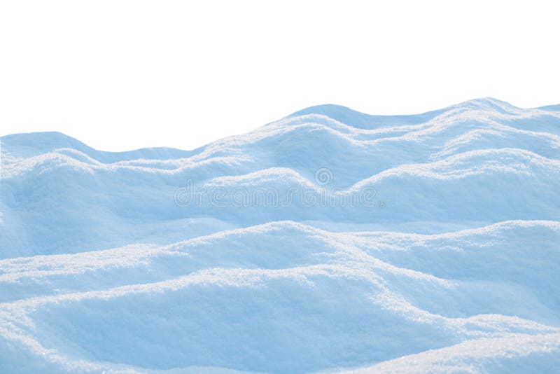 Heap of Fluffy Snow Isolated on White Stock Image - Image of holiday ...