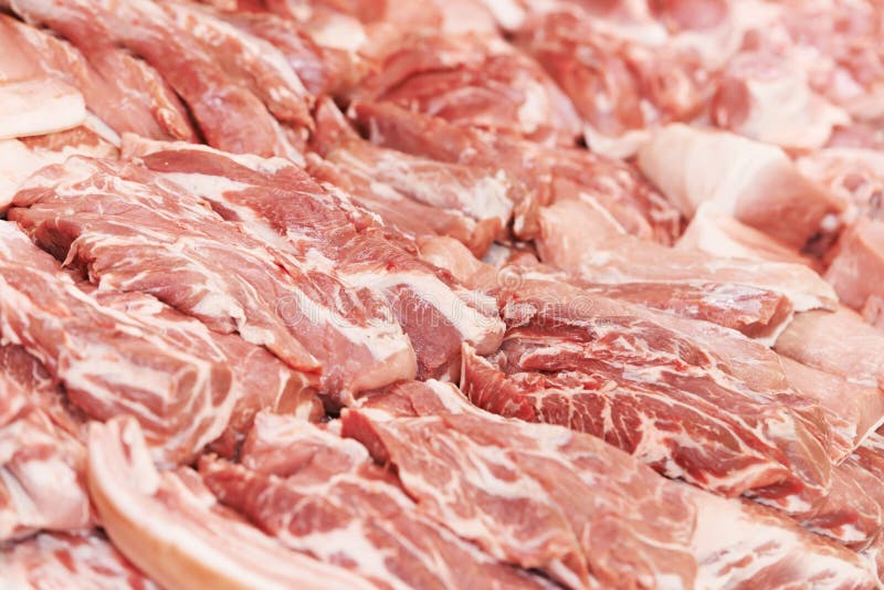 Heap of Fresh Raw Meat Food Stock Photo - Image of pieces, meat: 28962978