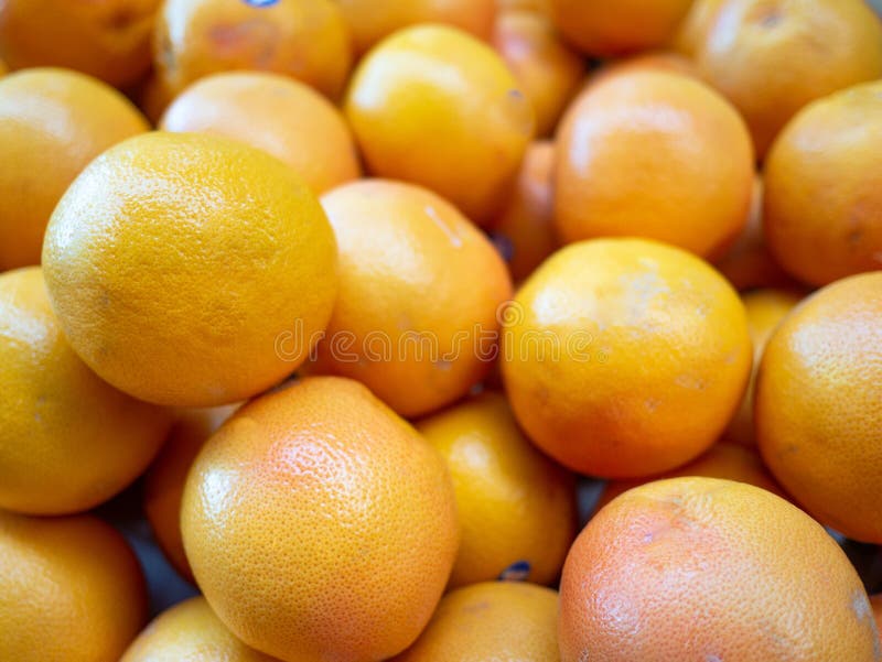Heap of Fresh Red Ruby Grapefruit for Sale in the Market Close Up Top ...