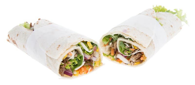 Heap of Fresh Wraps on White Stock Photo - Image of food, lunch: 32417582