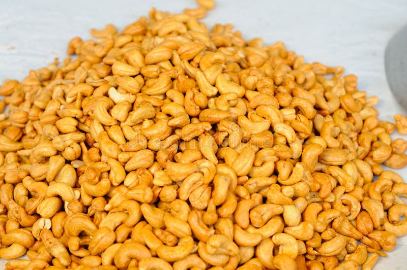 Fried Cashew Nuts stock photo. Image of cashew, heap - 186921802
