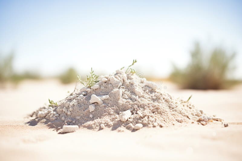 Heap of Gypsum Soil in Arid Desert Stock Photo - Image of desert ...