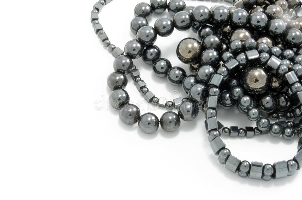 Heap of jet coal beads stock photo. Image of celebration - 11774908