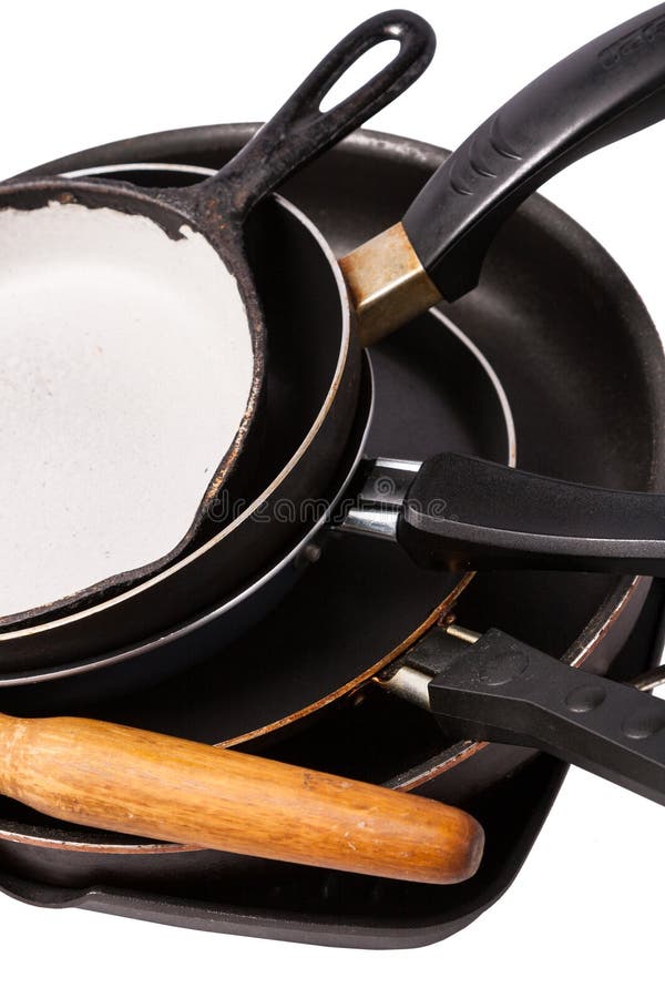 Heap of Kitchen Bakeware with Pan and Pot Stock Image - Image of ...