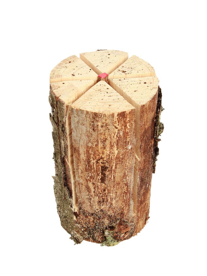 Heap of a Log with a Built in Lighter Isolated on a White Stock Photo ...