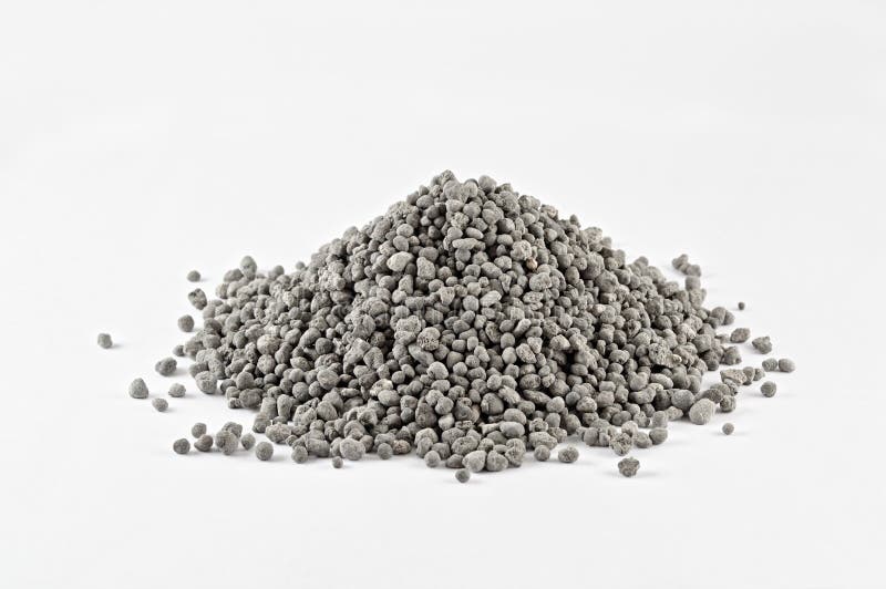 Heap of Red Mineral Fertilizers on a White Background. Potassium ...
