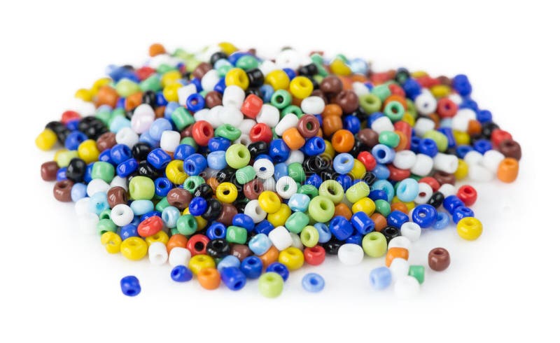 Heap of Multi-colored Beads Stock Photo - Image of macro, abstract ...